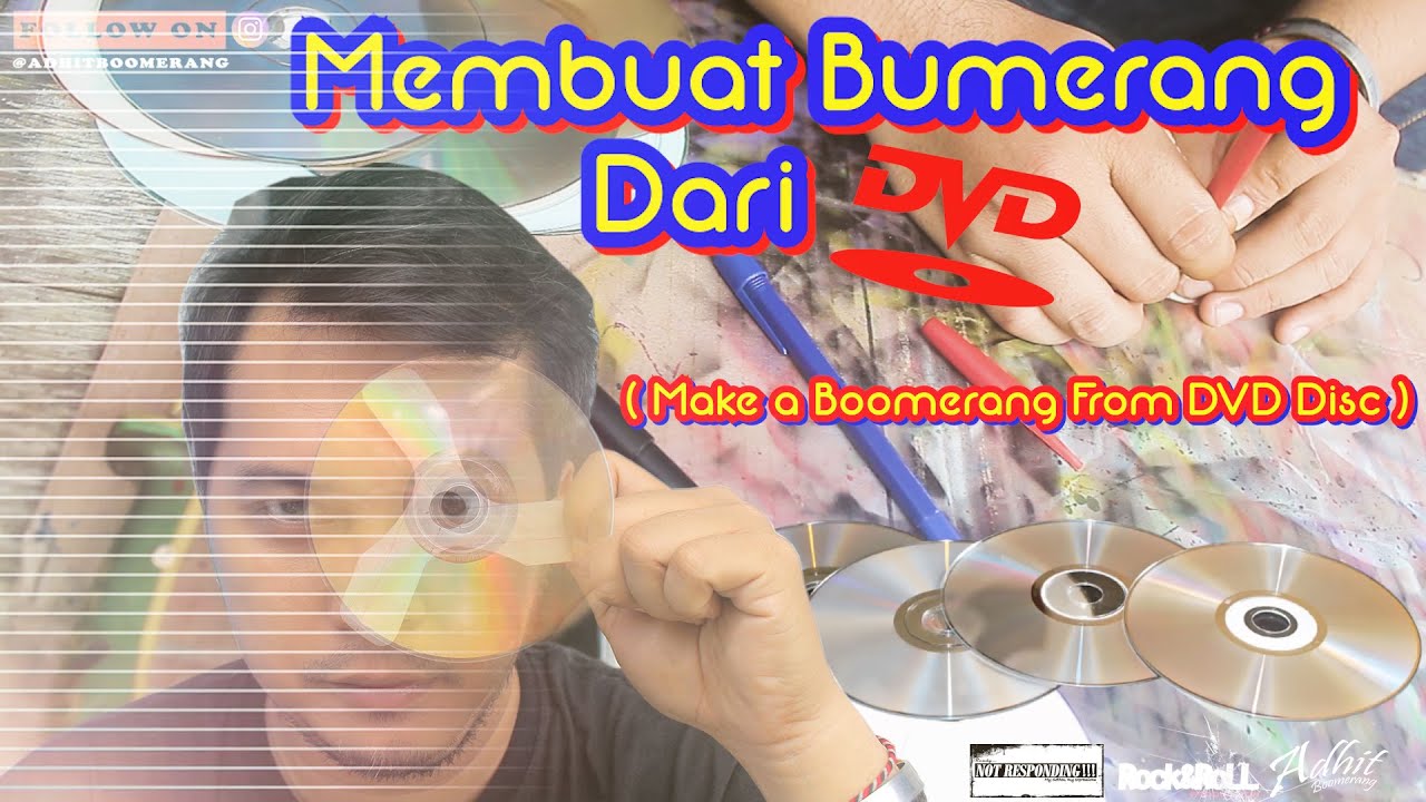 Membuat Bumerang / Boomerang Dari DVD ( Make a Boomerang From DVD Disc ...