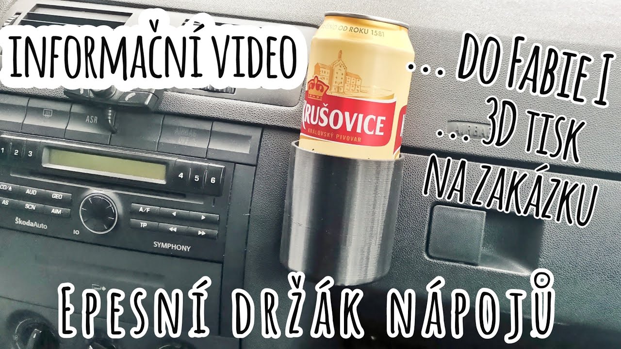 Škoda Fabia 1.gen | Epesní držák nápojů a plechovek | Bez vrtání ...