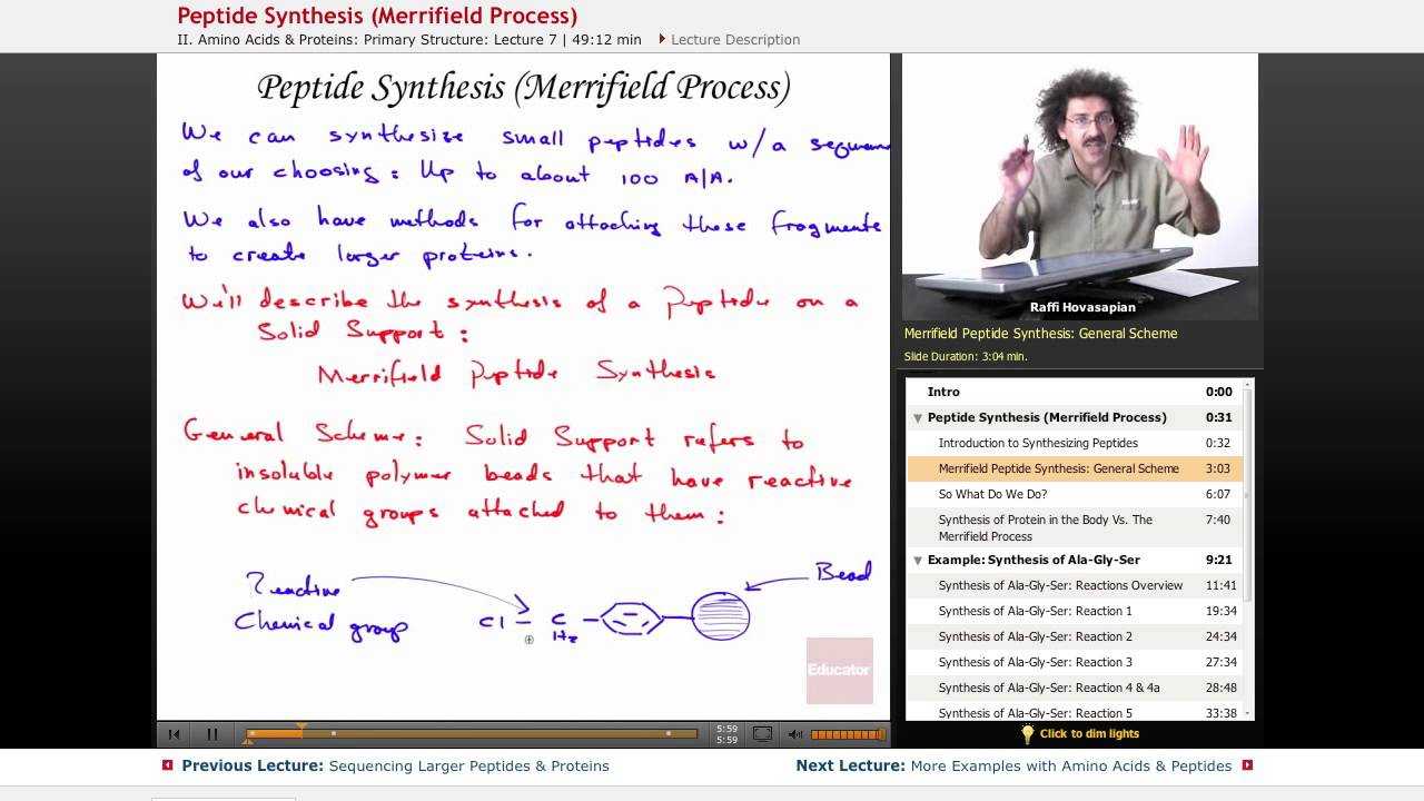 "Peptide Synthesis: Merrifield Process" | Biochemistry with Educator ...