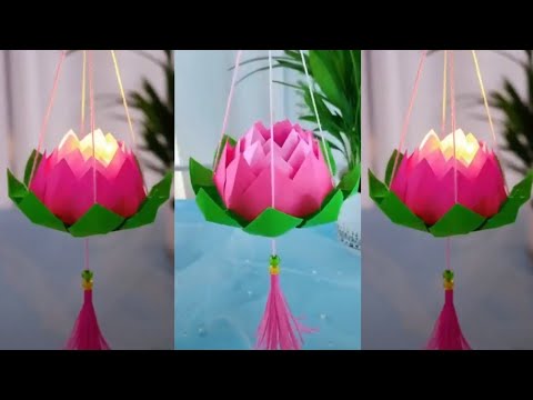 Lotus Diya Making With Paper | Paper Diya Decoration | DIY | Diwali ...