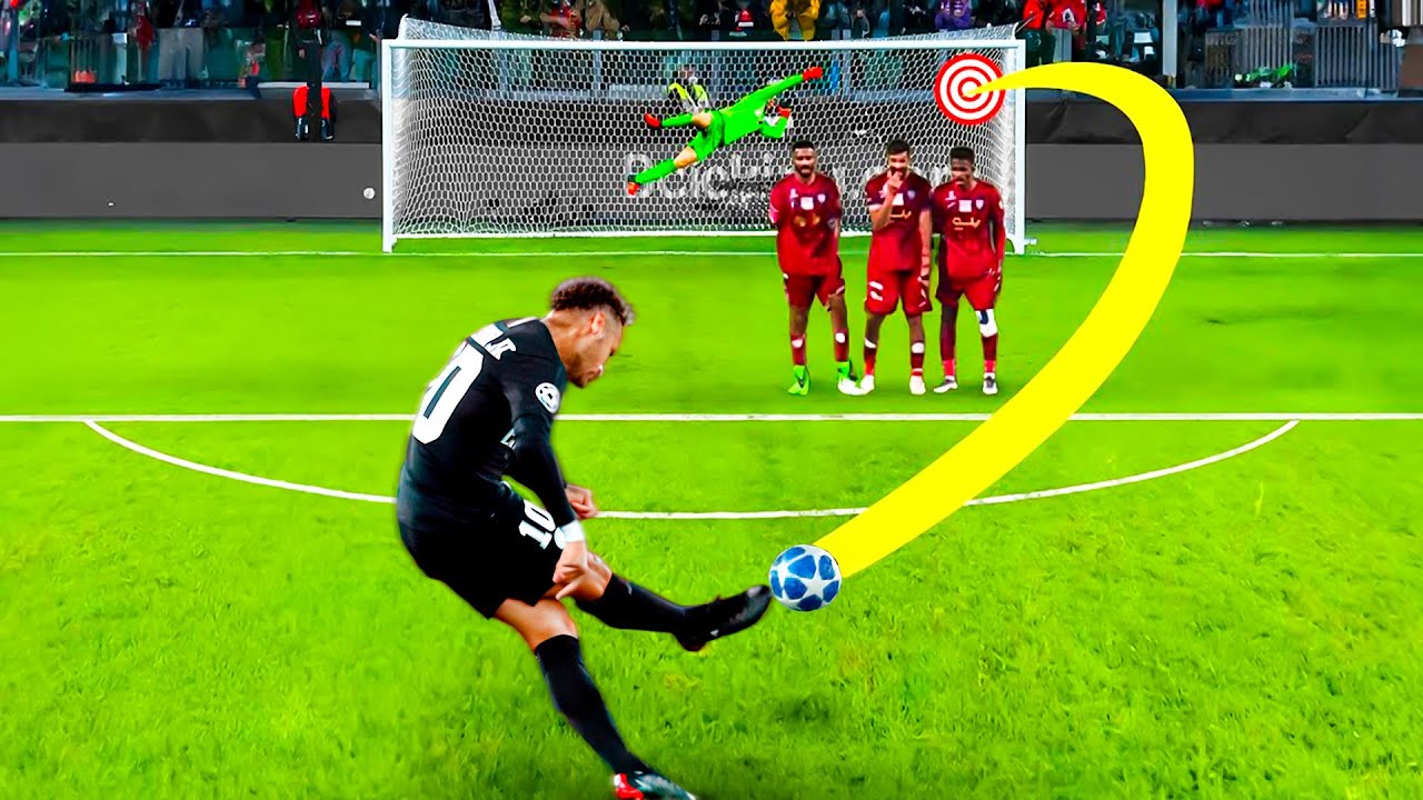 The day Neymar scored two free kick goals in the same game - YouTube