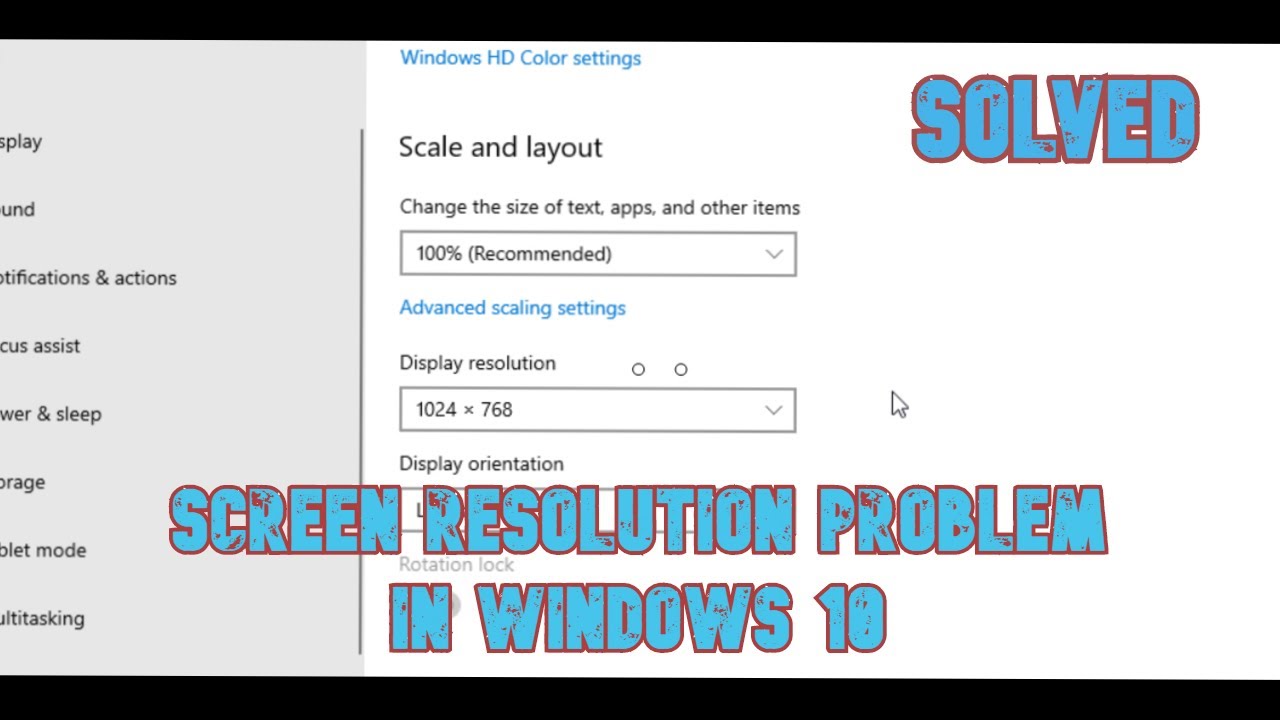 How to Fixed [2020] Screen Resolution Problem in Windows 10 FIX ...