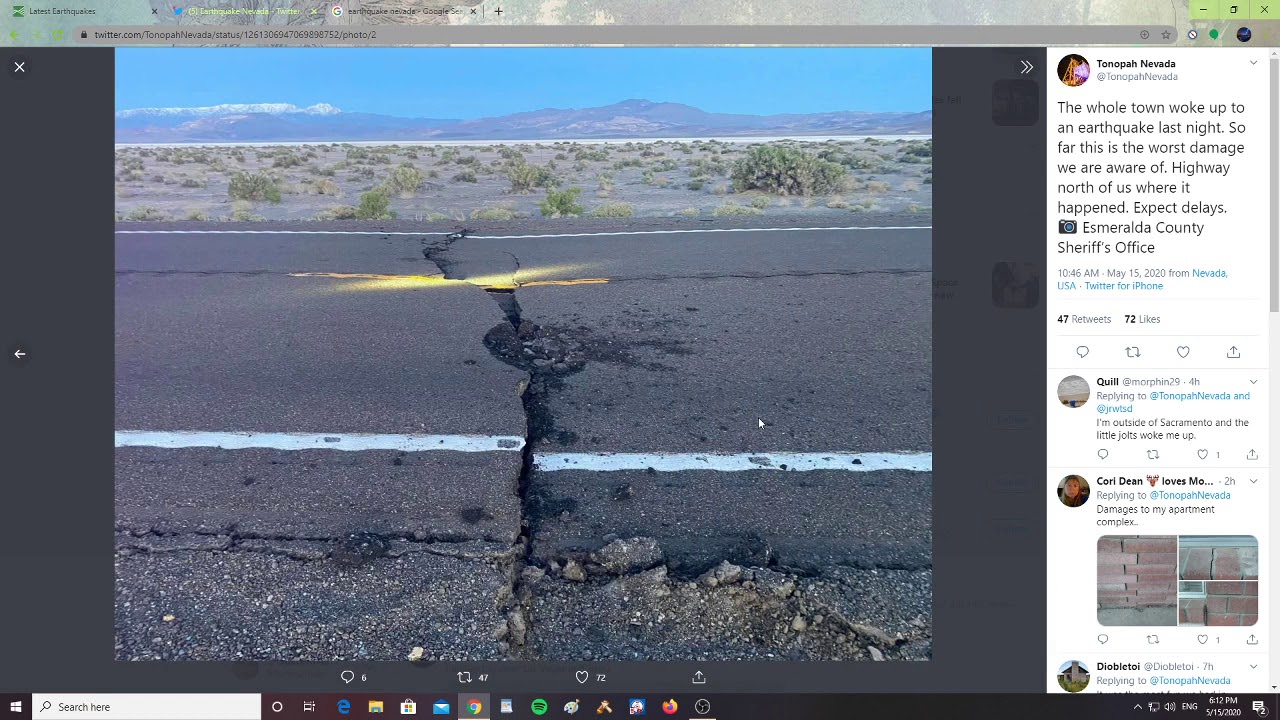 6.5 Earthquake Nevada - YouTube