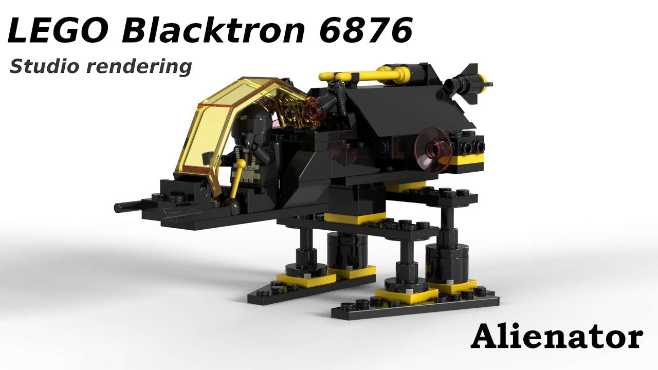 LEGO® Blacktron 6876 Alienator #bricklinkstudio rendering - YouTube