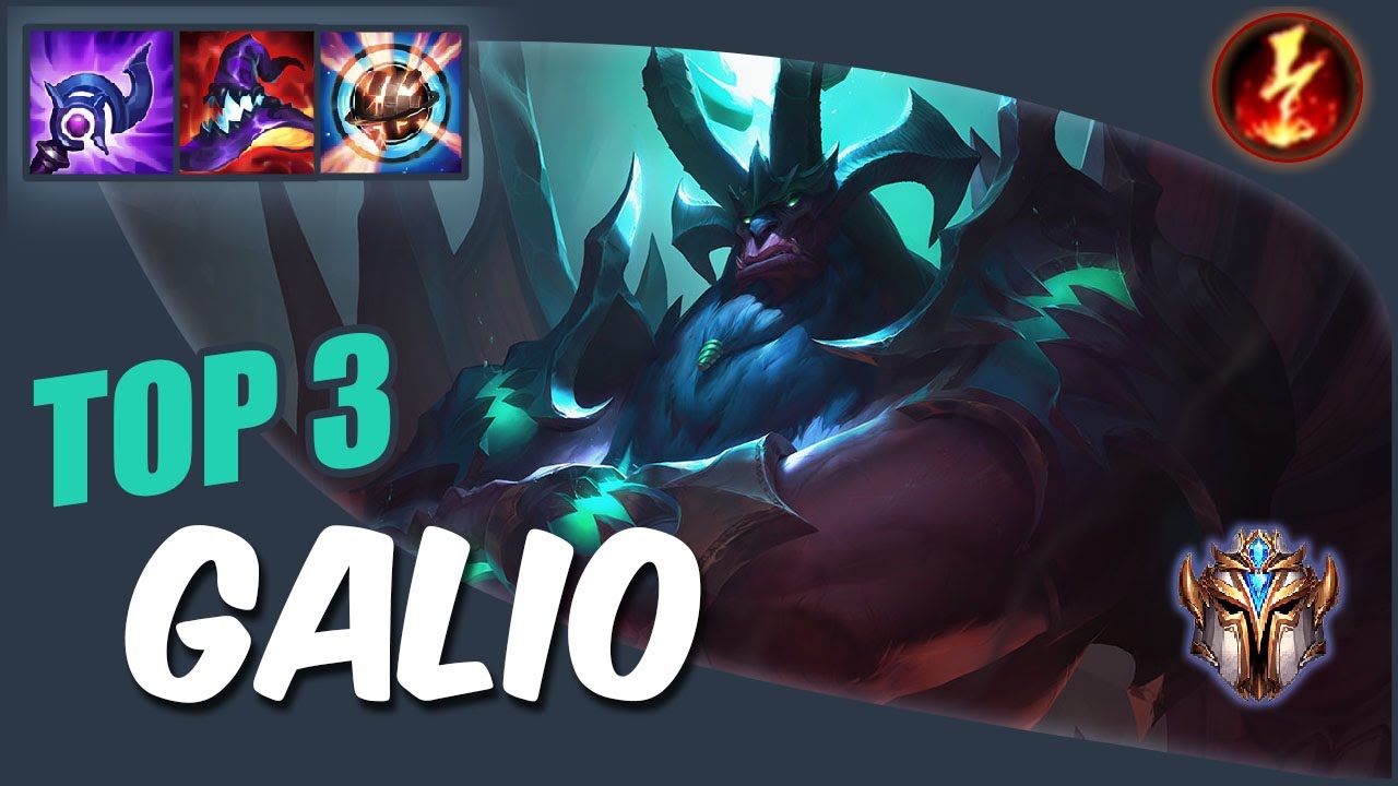 [Wild Rift] Galio TOP 3 - RUSH Challenger ranked game + build - YouTube