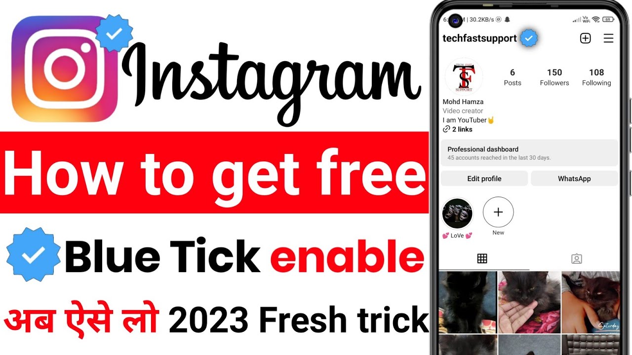 How to get blue tick on instagram || Instagram par blue tick kaise ...