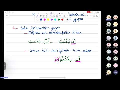 Orta Seviye Arapça Muzari Mansub (4.Dersler)