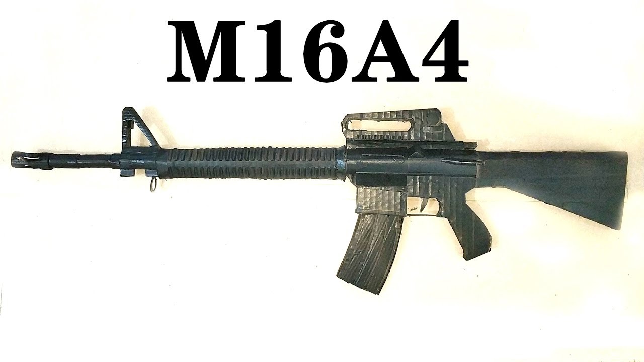 How to make a Cardboard M16A4 gun, very much like - YouTube