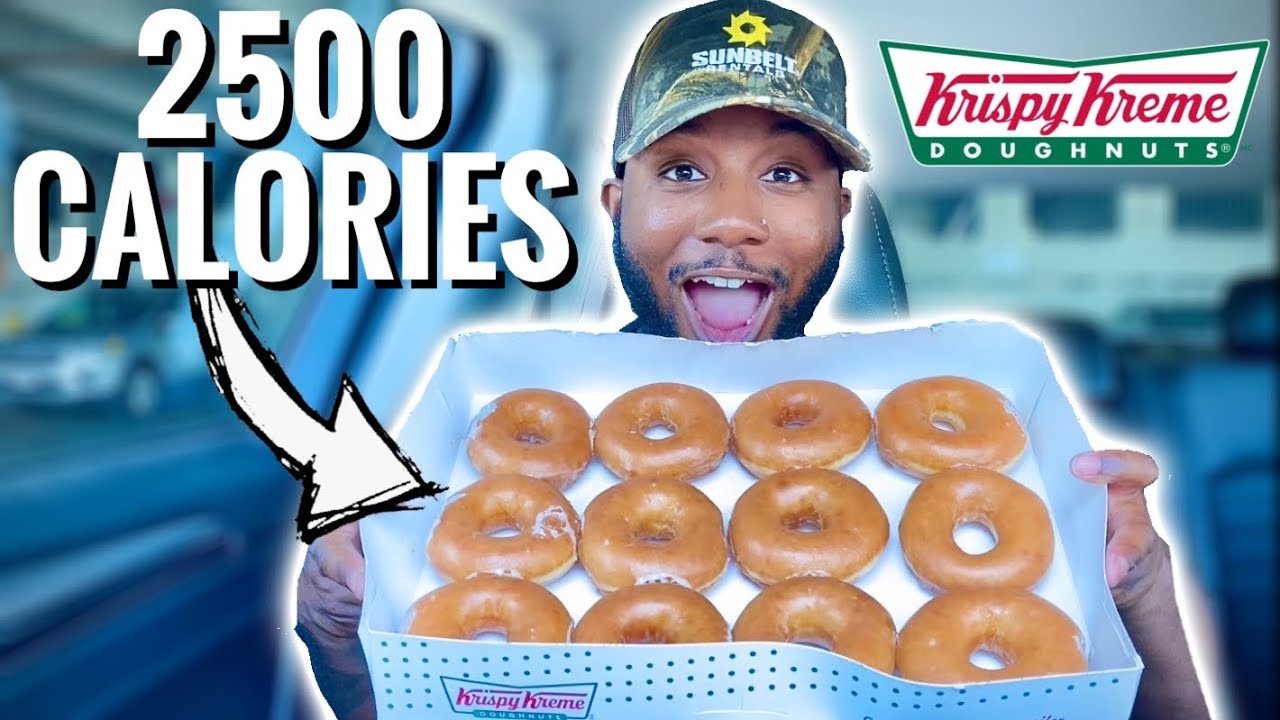 KRISPY KREME DOZEN DONUT CHALLENGE | ONLY EATING KRISPY KREME DONUTS ...