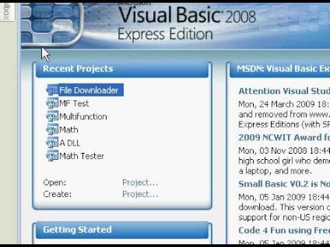 Make a simple webbrowser in Visual Basic 2008 - YouTube
