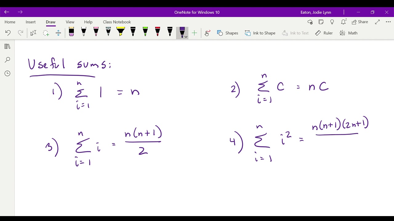 Integrals 3 - Sigma notation - YouTube