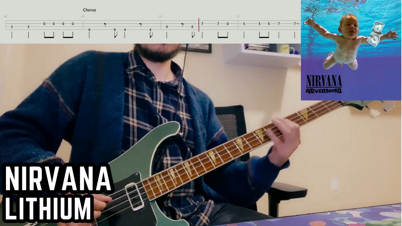 Nirvana - Lithium (Bass Cover) | WITH REAL TRACK TABS - YouTube