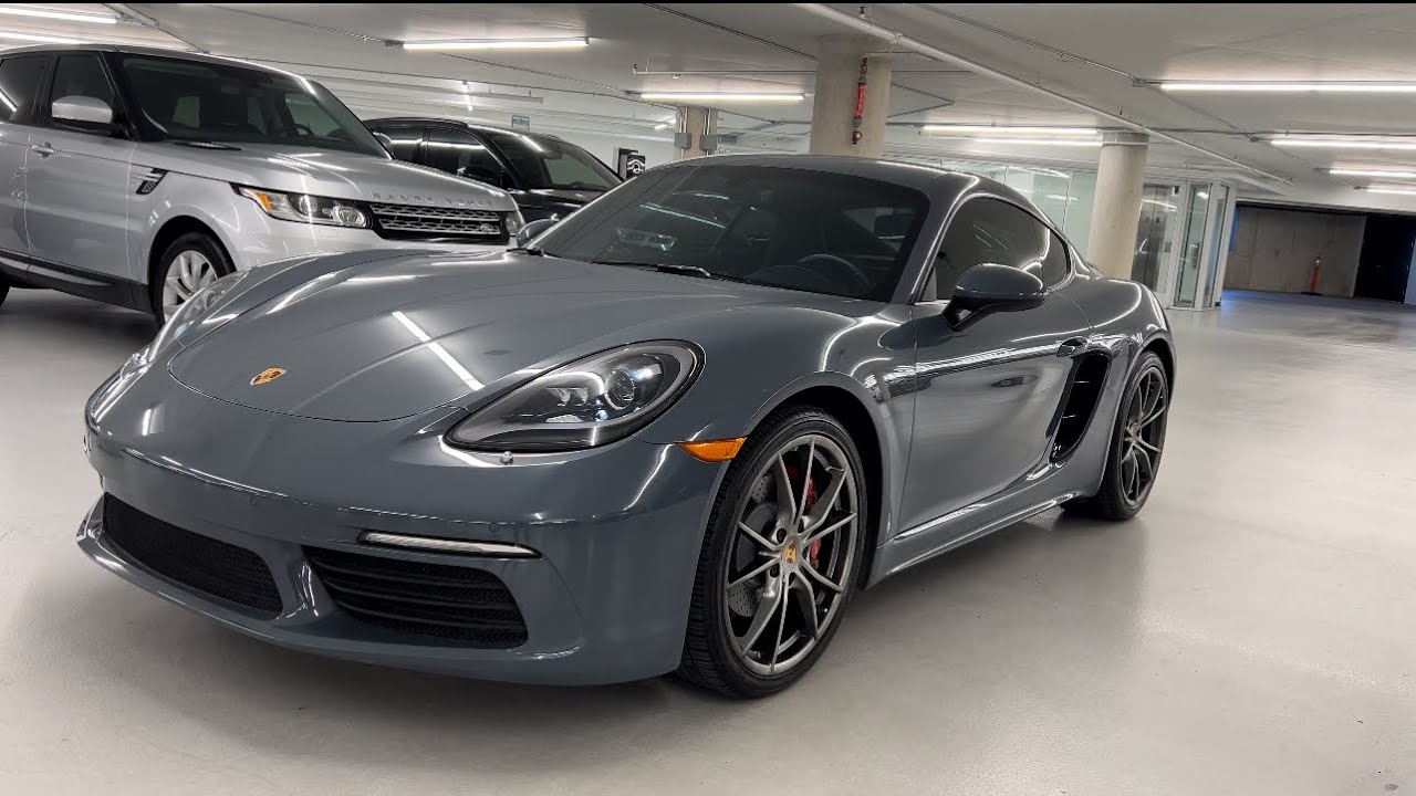 Porsche 718 Cayman S in Graphite Blue Metallic - YouTube
