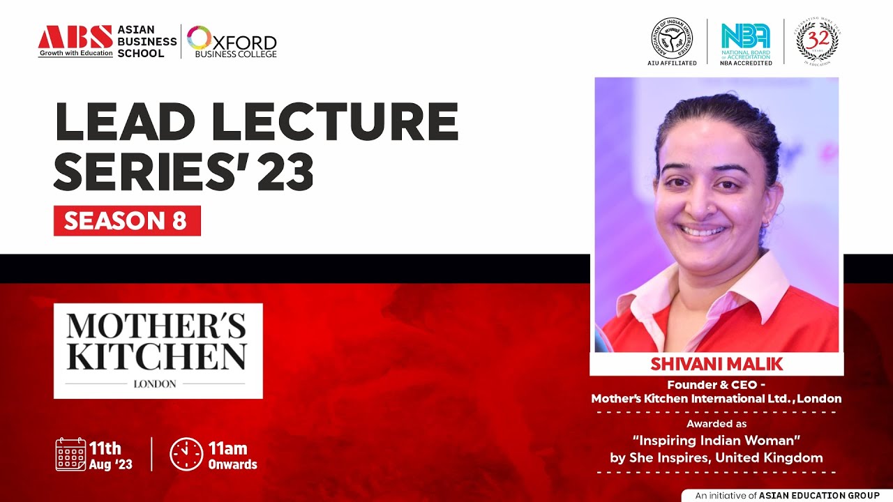 Lead Lecture Series- Season 8 with Ms. Shivani Malik Founder & CEO ...