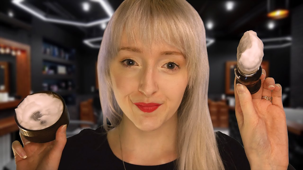 ASMR Men's Barber Shave & Haircut | Layered Sounds - YouTube