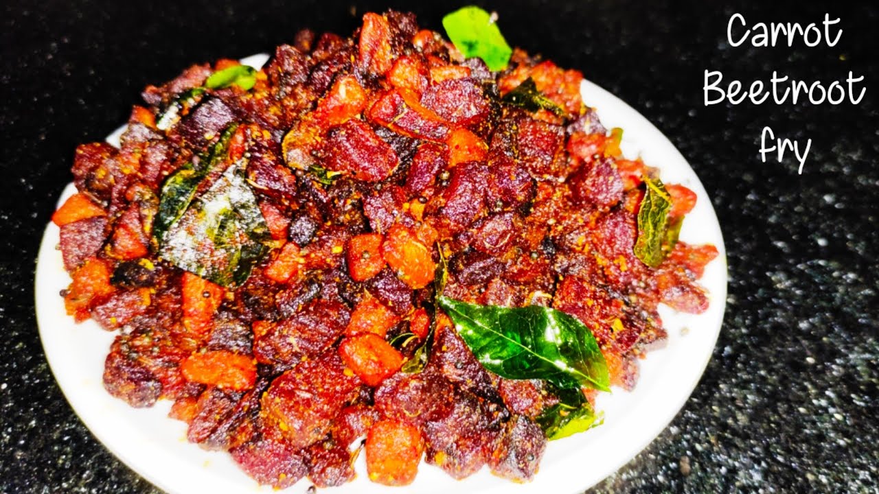 Beetroot Carrot Fry | Tasty Carrot Beetroot fry With Fried gram powder ...
