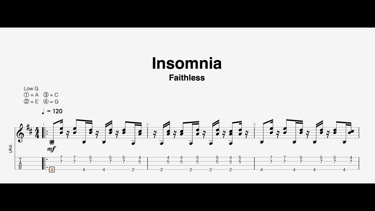 Insomnia - Faithless Tab Playback - YouTube