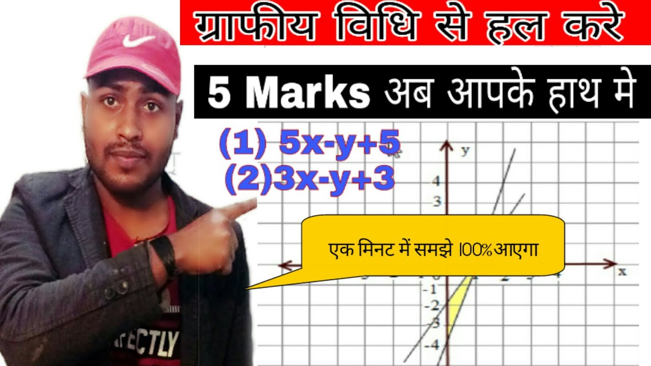 ग्राफिय विधि से हल कारें | Class 10th graph question 2020|5 marks कोई ...