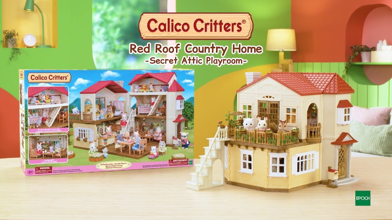 Red Roof Country Home -Secret Attic Playroom- | Calico Critters - YouTube