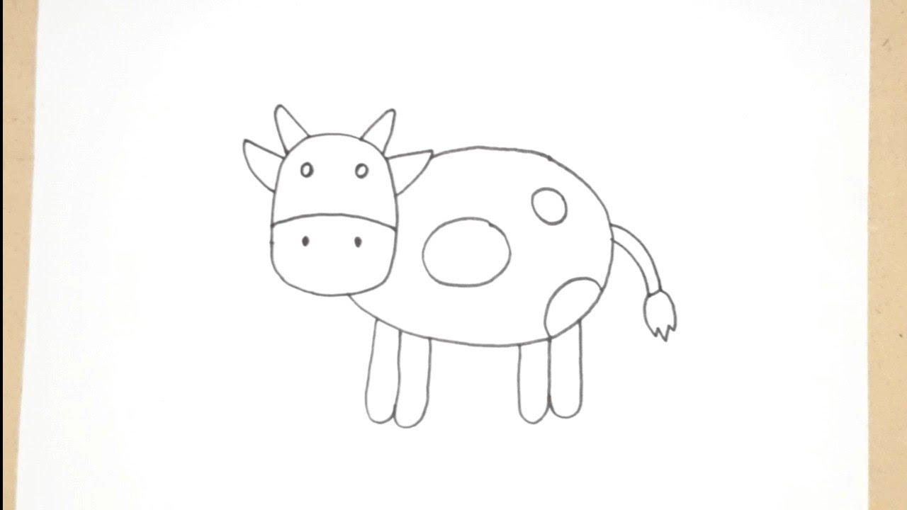 Cara Mudah Menggambar Sapi Dengan Crayon | Oil pastel - YouTube