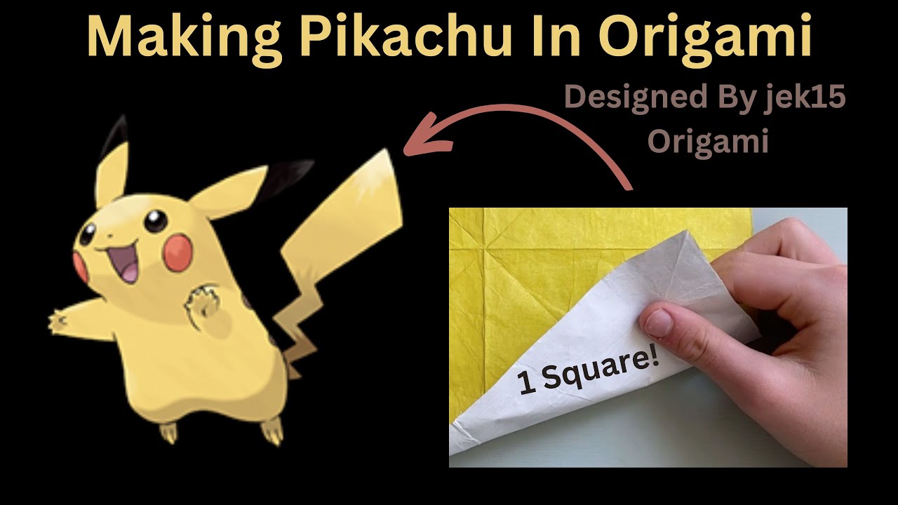Making Pikachu In Origami | Tutorial | - YouTube