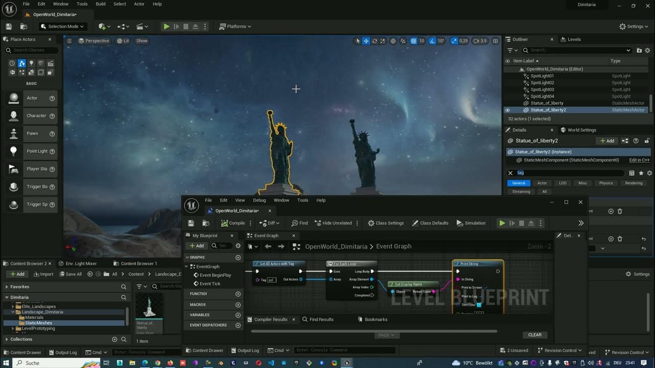 How can I find static mesh actor or blueprint in unreal engine scene( unreal engine video ...