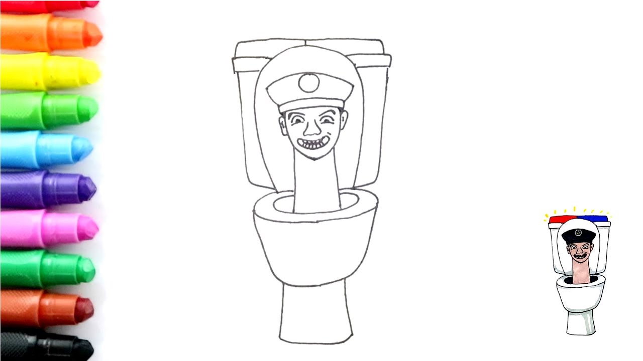 Menggambar Police Toilet - SKIBIDI TOILET - YouTube