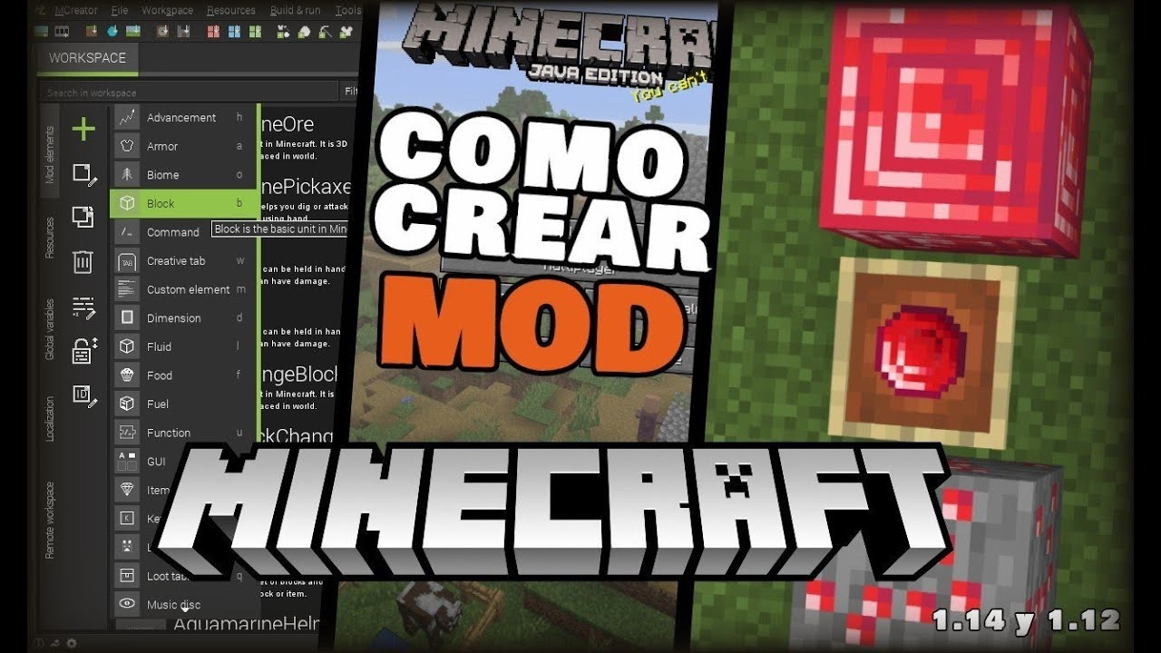 Como crear un MOD para MINECRAFT sin saber programar - YouTube