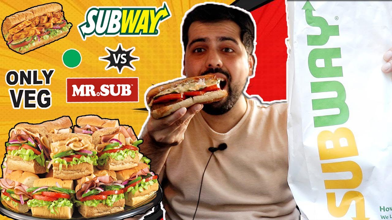 Subway VS Mr Sub (ONLY VEG) || Comparison Video || Best Sub Sandwich ...