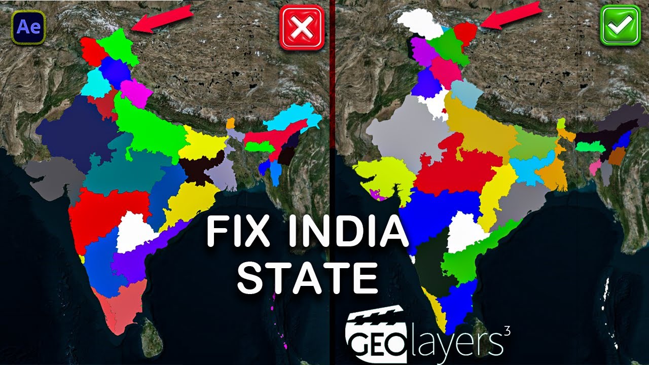 fix india's states map in geolayers 3 || aftereffect || - YouTube