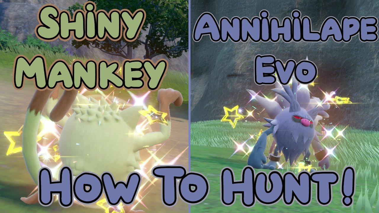 Shiny Mankey and Annihilape Evolution! + How to Hunt Mankey - Pokemon ...