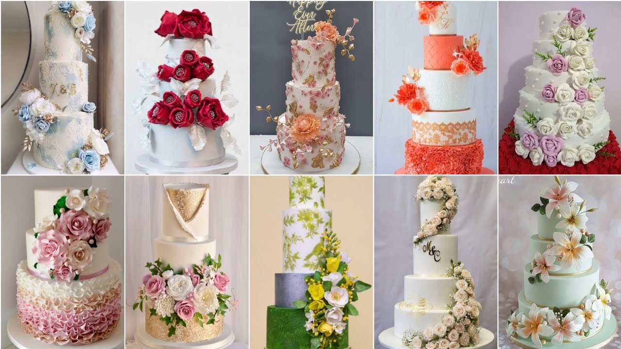👌💖three tier cake design/3 floor cake design/ unique cake design/triple ...