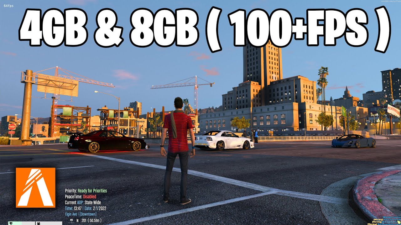 FiveM GTA V Optimization Pack for Low-End PCs: 8GB RAM, 100+FPS, Zero ...