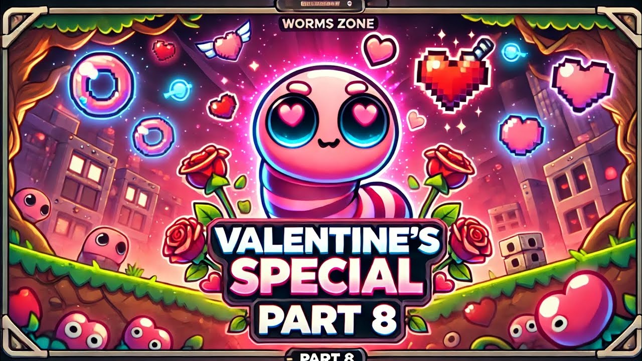 worms zone valentine day 2025 (part 8 )for gaming world like and subscribe - YouTube