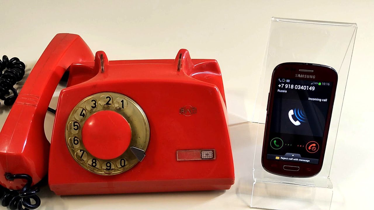 Samsung Galaxy S3mini vs Red Old Disc Phone Incoming Call - YouTube