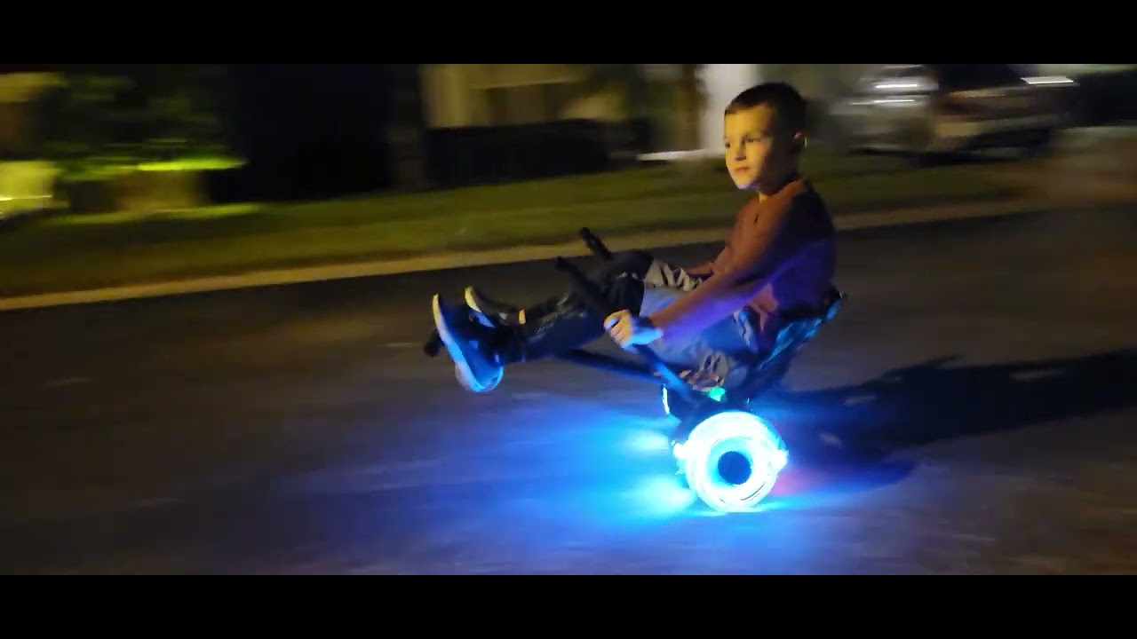 Nighttime hoverboard cart stunts/ how to wheelie - YouTube