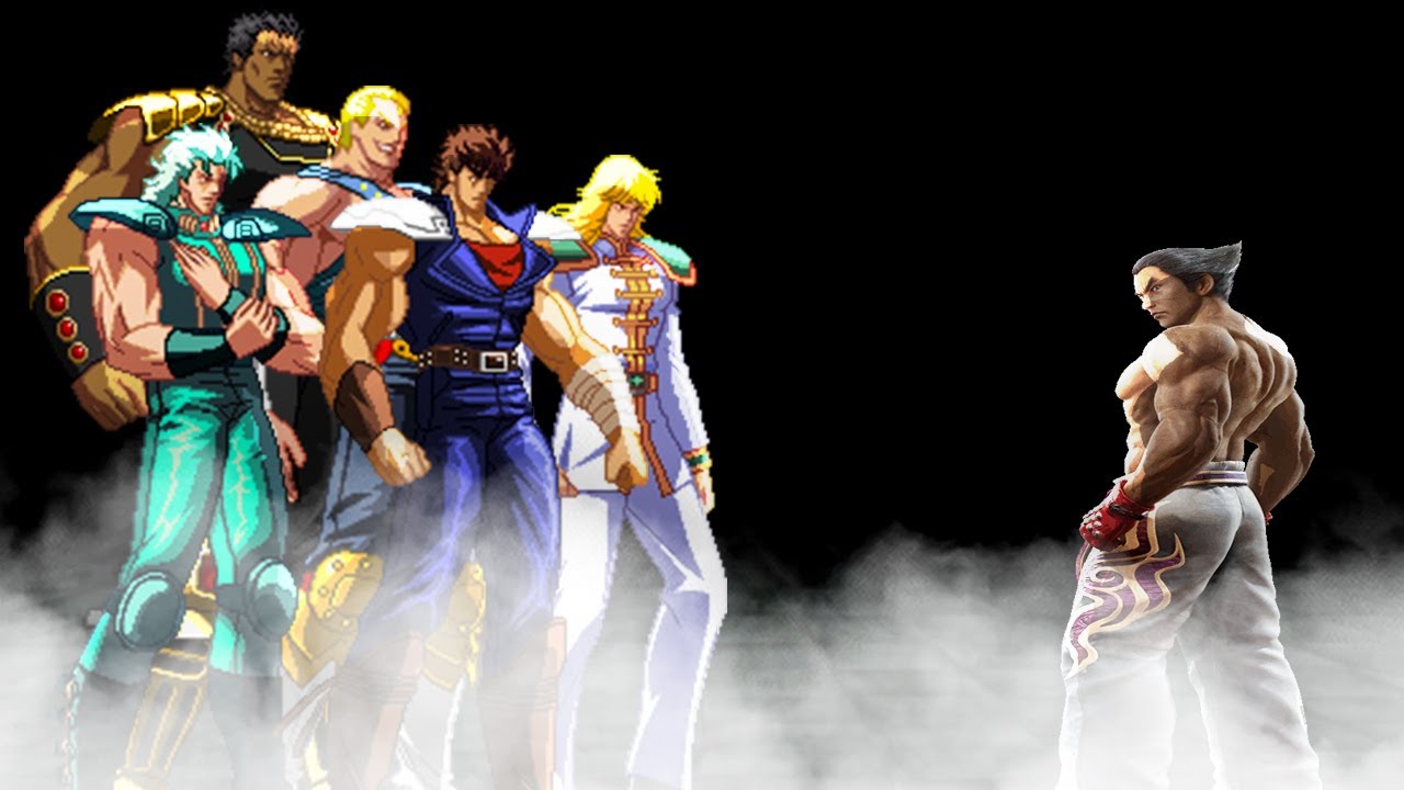 Kenshiro, Shin, Raoh, Souther, Rei vs Kazuya Mishima! Fist of the North ...