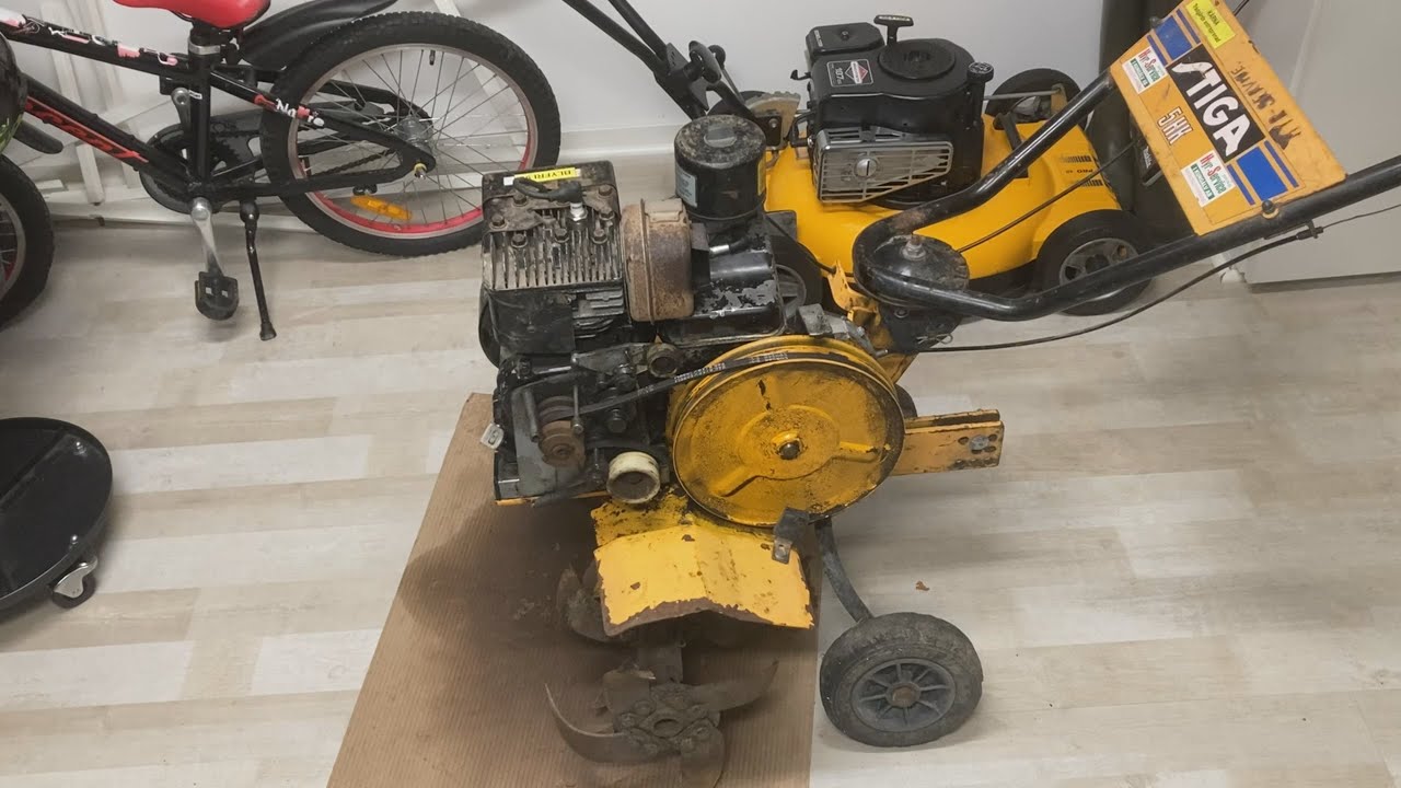 Jordfräs Stiga JB 500 Del 3. Slipa in ventil, byta tändspole ...