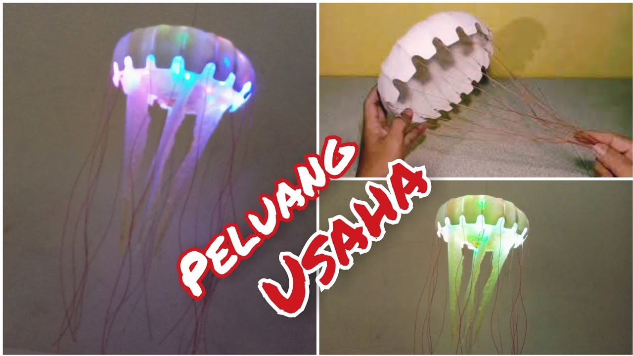 Ide usaha kreatif dari Pipa PVC || Lampu hias Gantung berbentuk Ubur ...