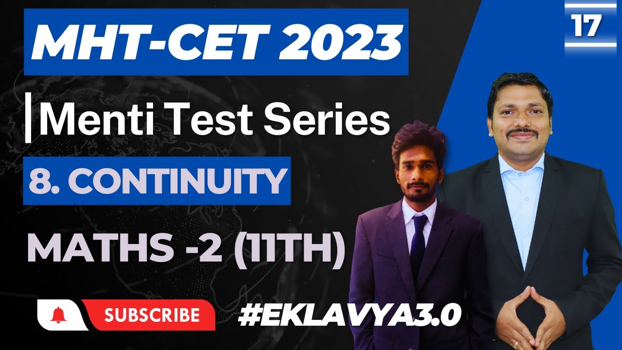 Continuity : MATHS (11th) | Menti Quiz Test for MHT-CET 2023 | Session ...