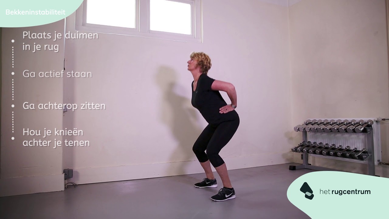 Oefening #3 voor Bekkeninstabiliteit: Squat - YouTube