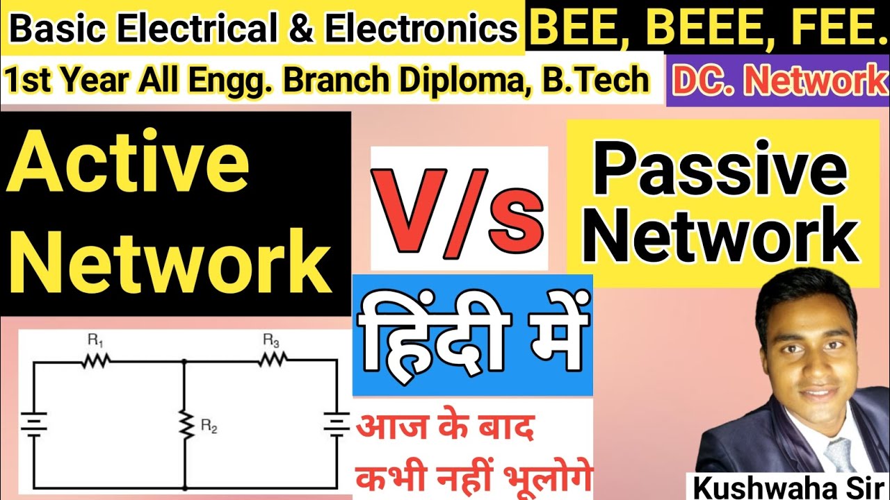 Active Network V/s Passive Network | DC. Network | BEE | BEEE | Basic Electrical By Kushwaha Sir ...