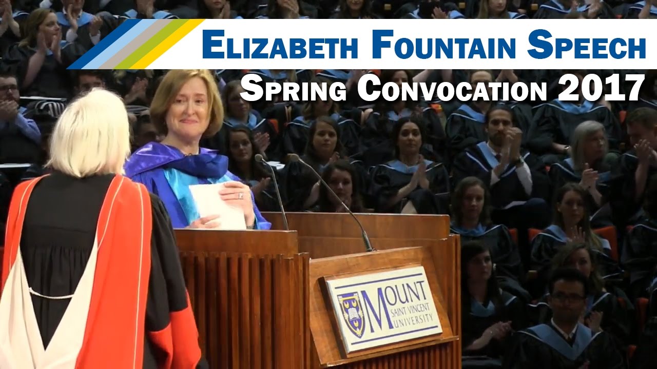 Elizabeth Fountain Address to Graduates - MSVU Convocation, May 18 ...