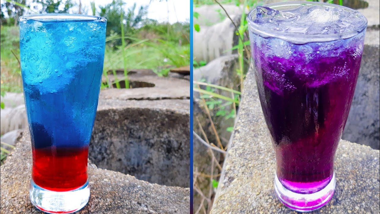 Cara membuat minuman kekinian mocktail red blue simple yang sangat ...