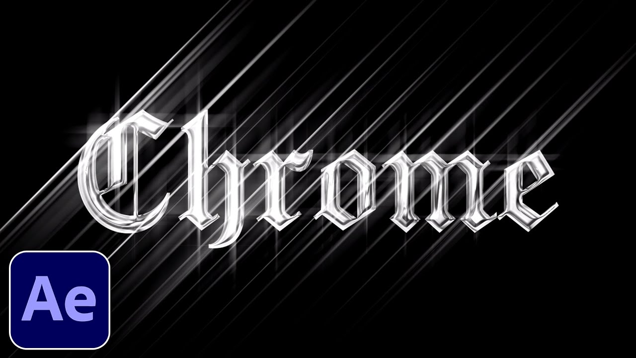 How To Make A CHROME TEXT EFFECT In After Effects - YouTube