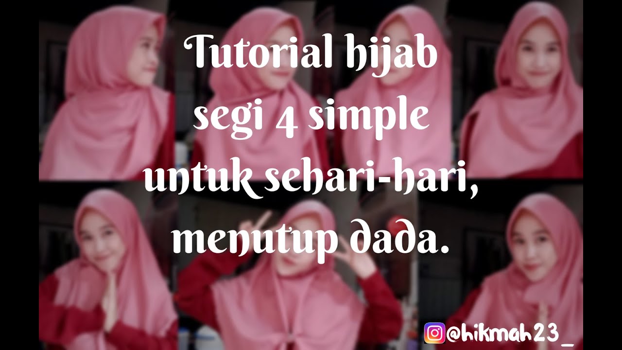 tutorial hijab segi empat saudia SIMPLE menutup dada!! - YouTube