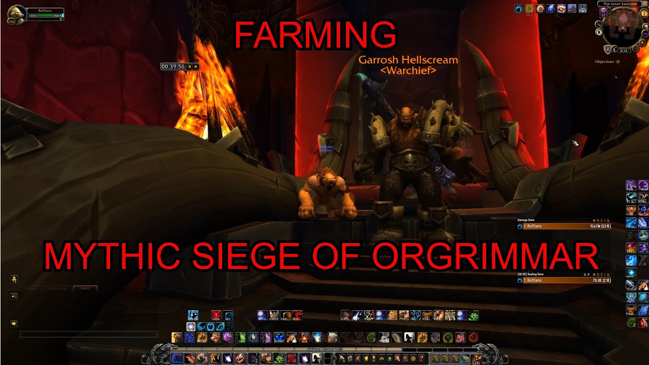 Preparing for WoW Shadowlands : Farming Mythic Siege of Orgrimmar ...
