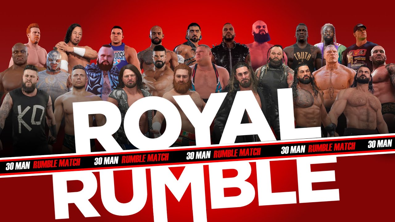 WWE 2K Universe Mode: Royal Rumble match. - YouTube