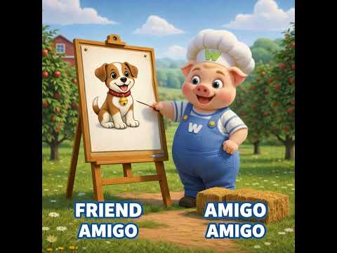 Kids Learn English & Spanish | Word of the Day: Friend | Willy and Friends  #willyandfriendslearning