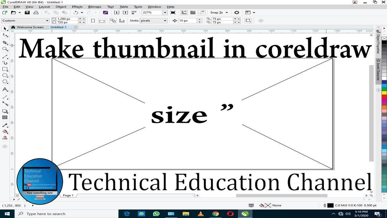 How to make thumbnail in coreldraw | Technical Education Channel - YouTube